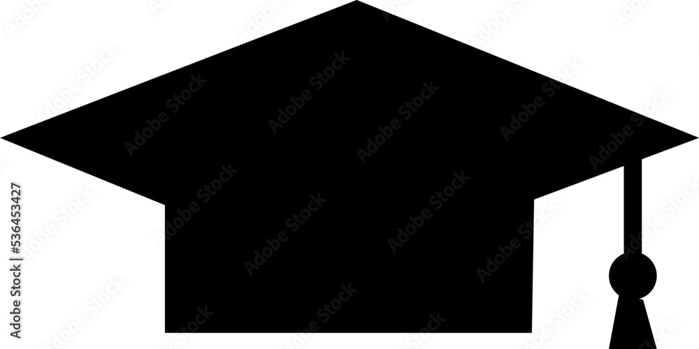 Graduation cap vector icon, graduation hat symbol in modern design ...