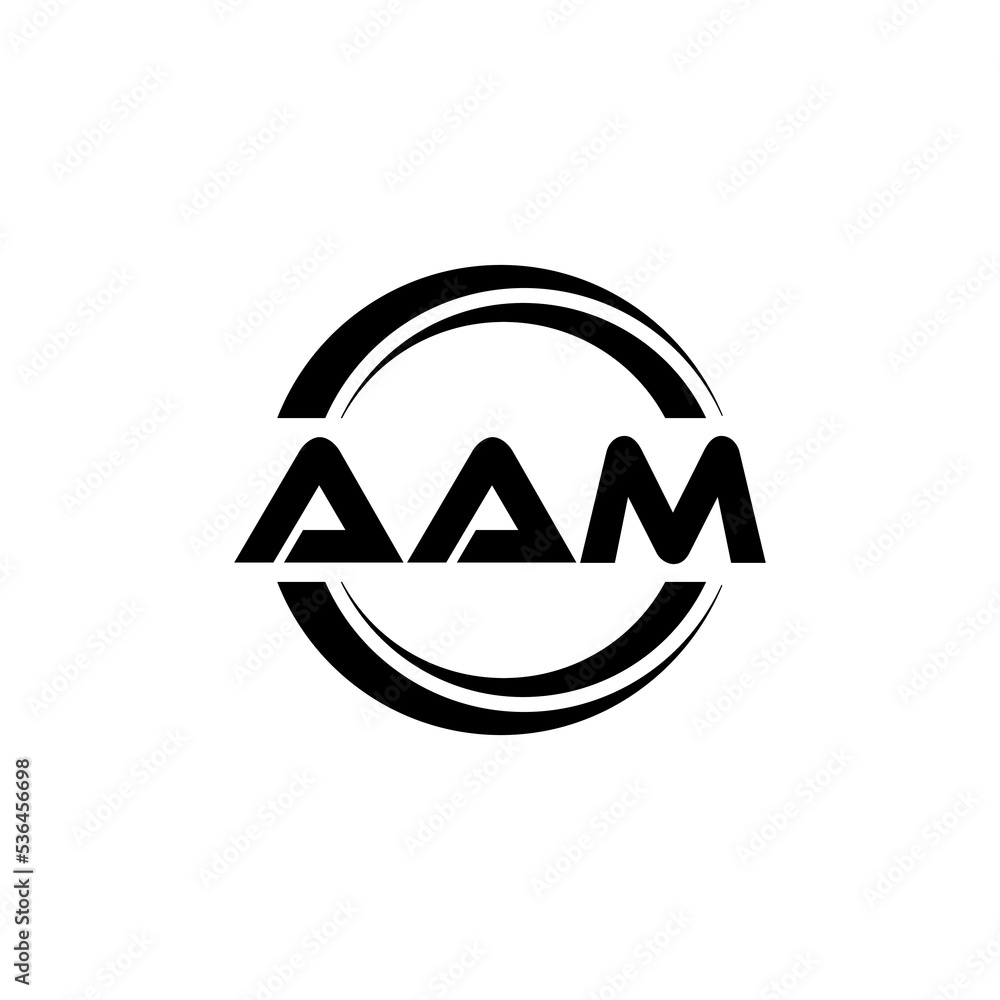 AAM letter logo design with white background in illustrator, vector ...