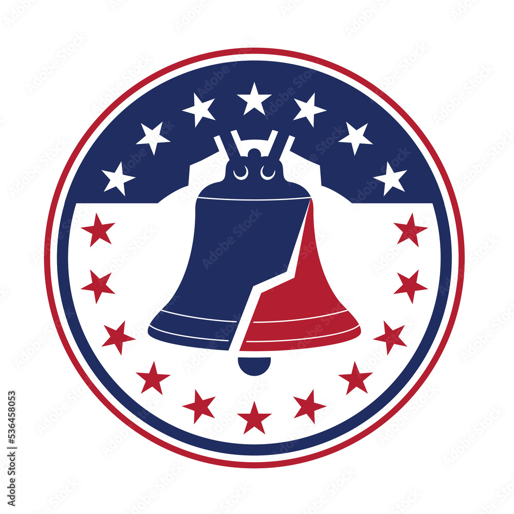 liberty bell logo vector Stock Vector | Adobe Stock