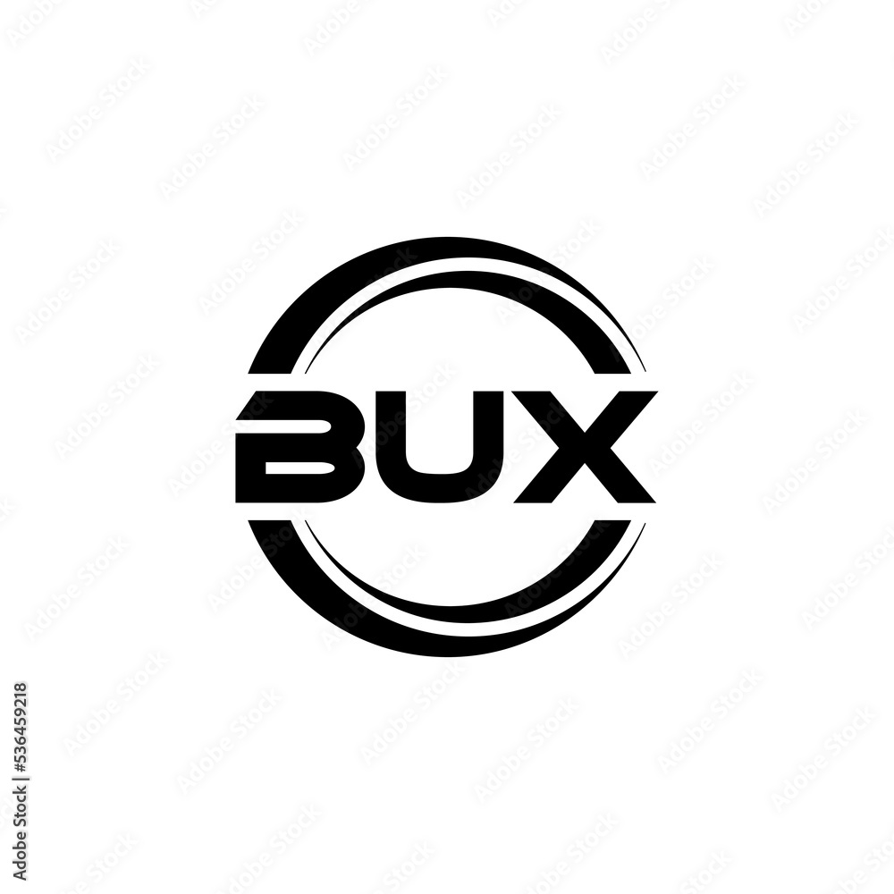 BUX letter logo design with white background in illustrator, vector ...