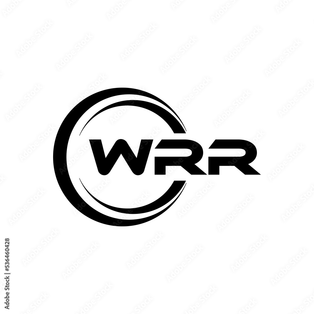 WRR letter logo design with white background in illustrator, cube logo ...