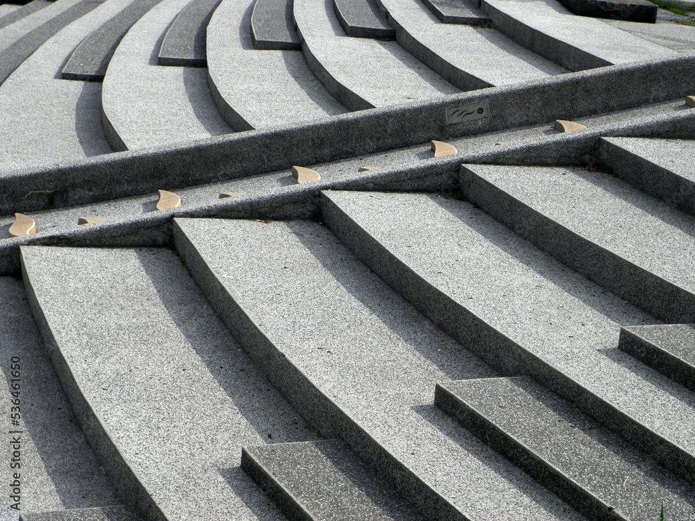 abstract steps, stairs in the city, granite stairs, wIde stone stairway ...
