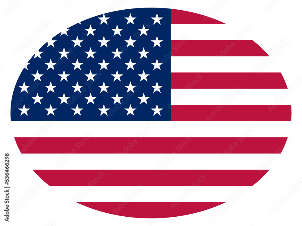 Flag of US, USA Flag, America Flag on the Oval Shape. Format PNG Stock ...