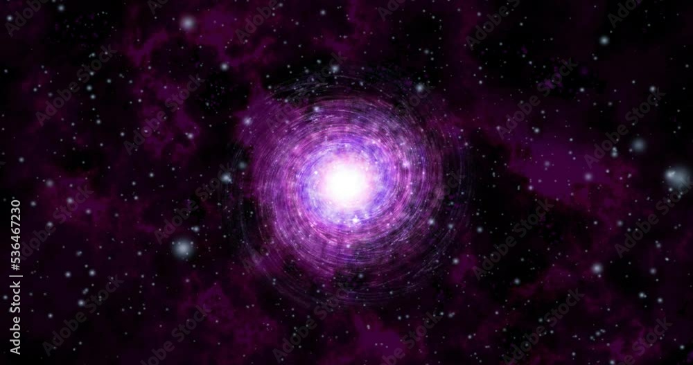 The birth of the galaxy. Flying into space and flying alongside the ...