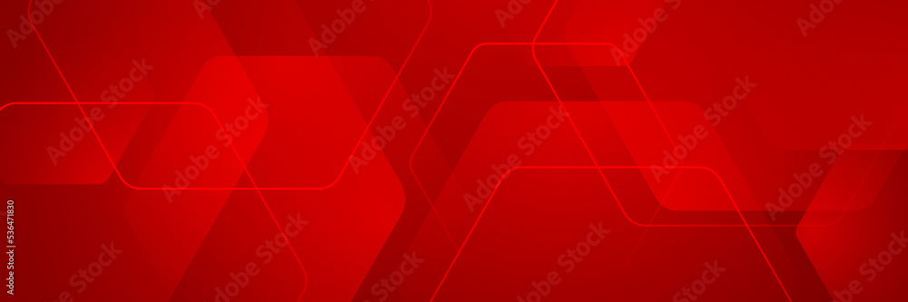Abstract red deometric banner design background Stock Vector | Adobe Stock
