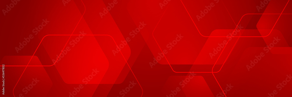 Abstract red deometric banner design background Stock Vector | Adobe Stock