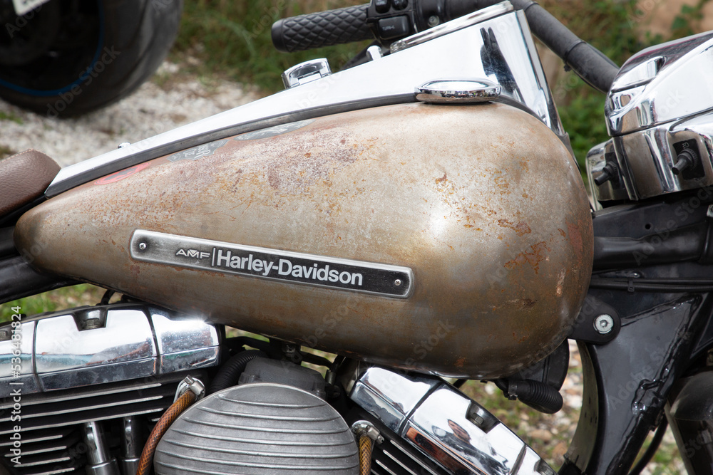 harley davidson amf brand logo gas tank fuel with text sign motorcycle ...