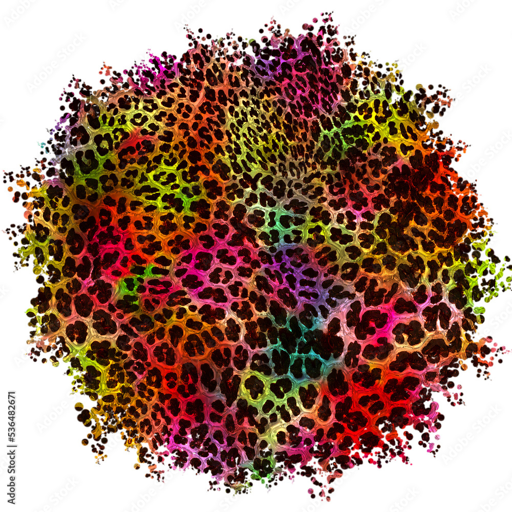 Abstract leopard brush stroke png,Animal skin Abstract multicolor png ...