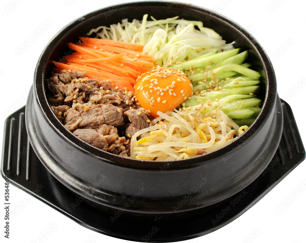 Bibimbap Korean Rice Bowl Cutout Stock Photo | Adobe Stock
