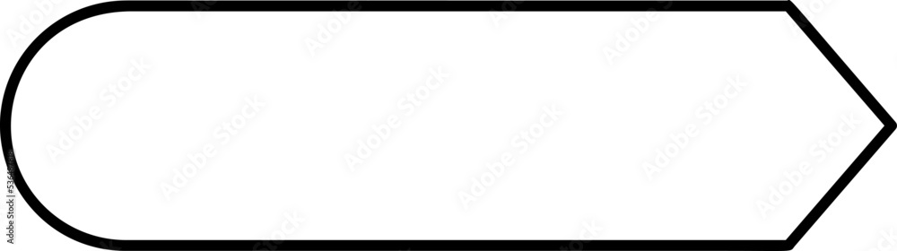 Black line label template banner vector illustration. Contour curved ...