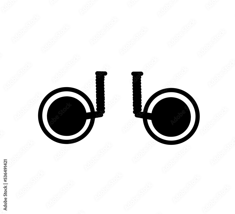 vector car suspension illustration - suspension parts symbol, car wheel ...