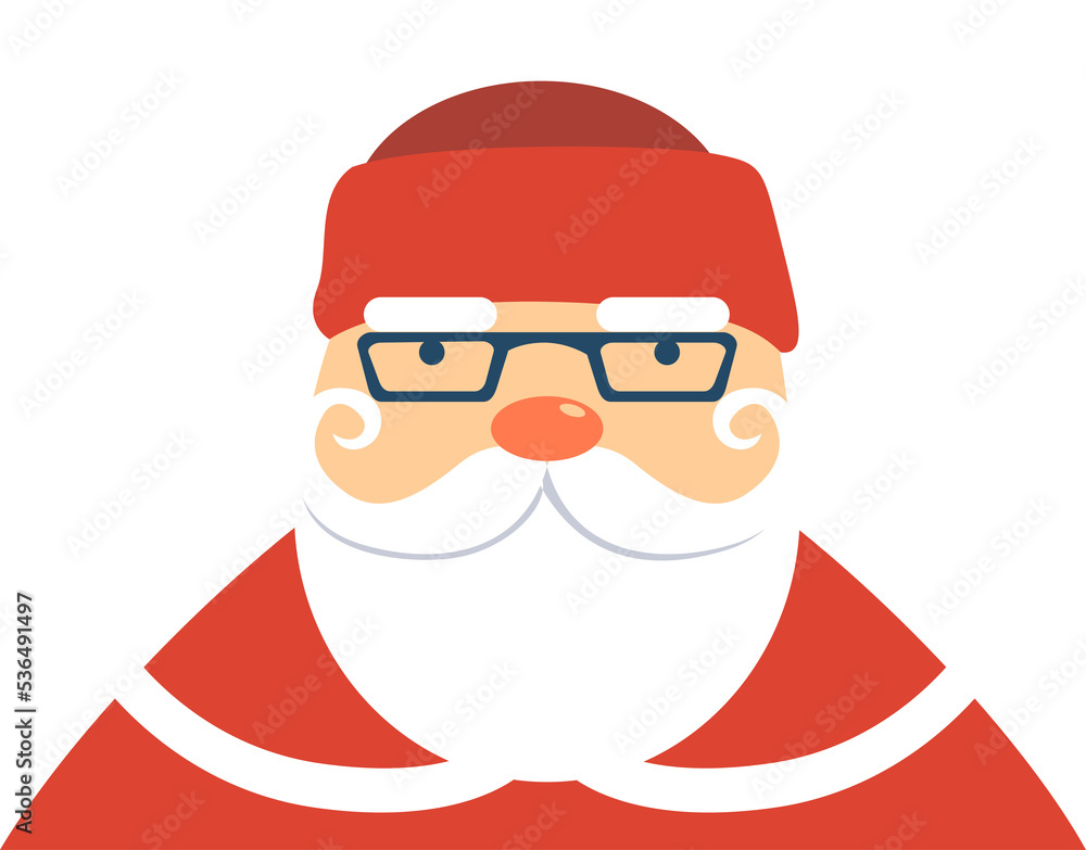 Santa Claus Avatar. Cartoon character portrait. Transparent background ...
