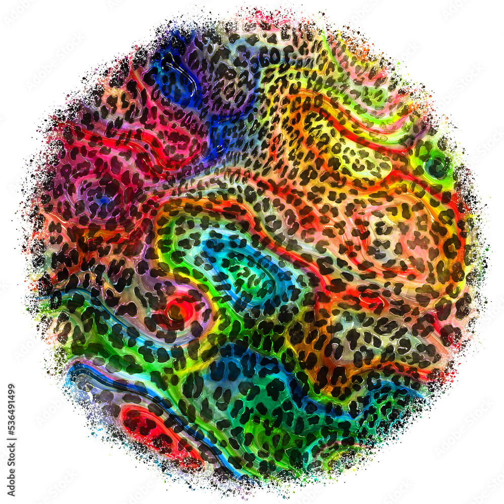 Abstract leopard brush stroke png,Animal skin Abstract multicolor png ...