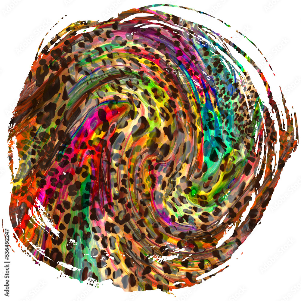Abstract leopard brush stroke png,Animal skin Abstract multicolor png ...