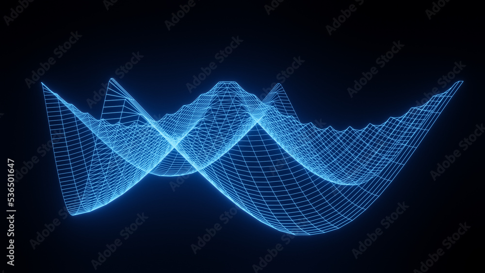 Mathematical formula equation axis visualization, modern abstract grid ...