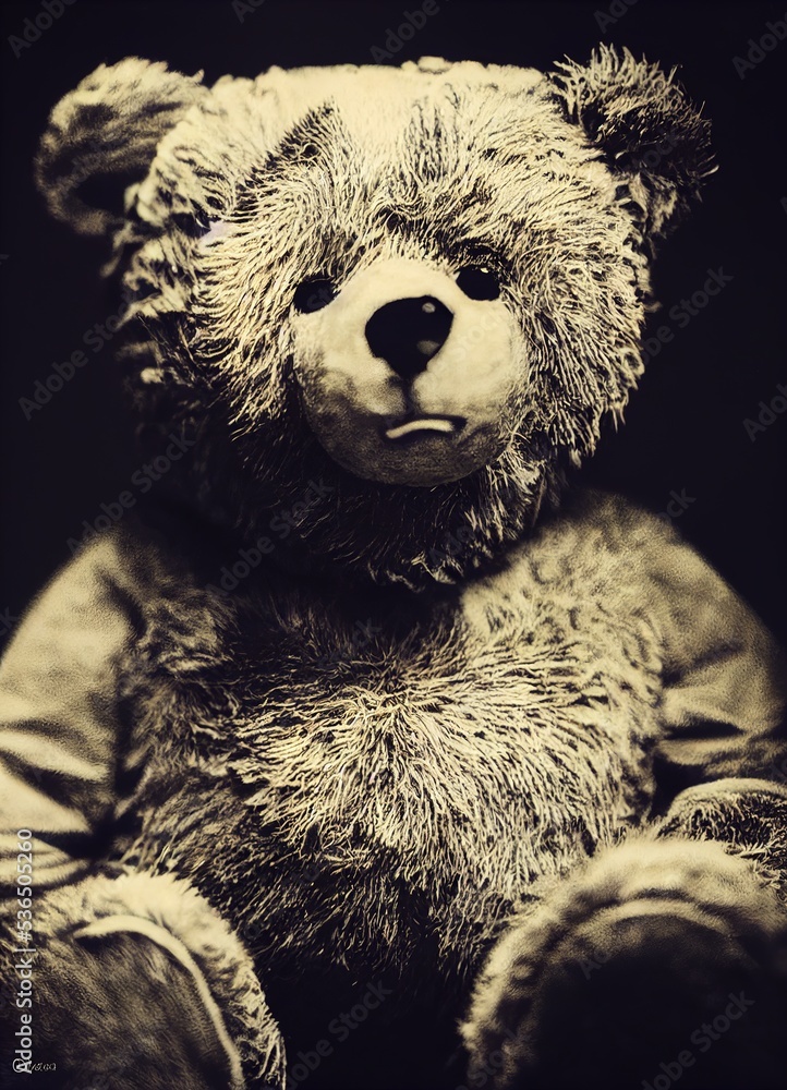 Sad teddy-bear Stock Illustration | Adobe Stock