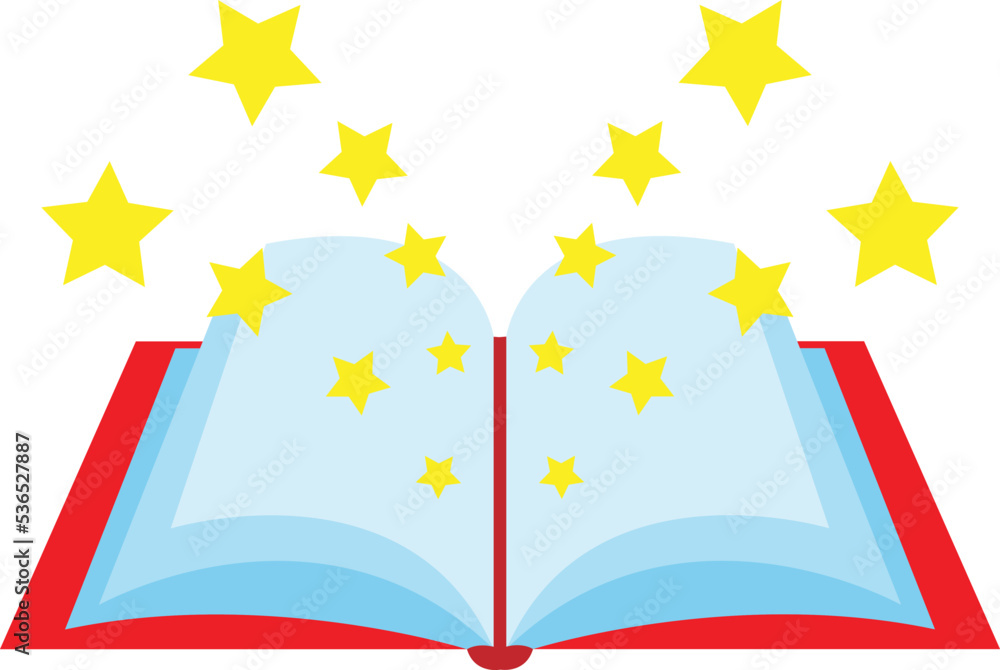MAGIC BOOK VECTOR ILLUSTRATION. IMAGE OR CLIP ART. Stock Vector | Adobe ...
