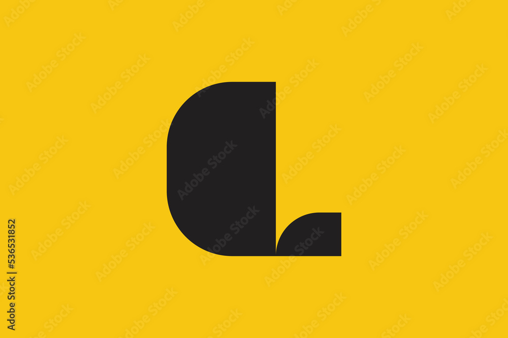 A minimal version of the CL logo. LC letter icon on luxury background ...