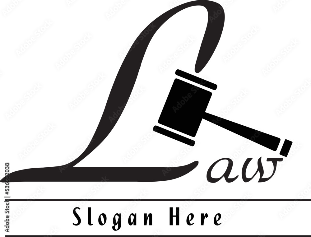 Legal and law concept Logo full black Stock Vector | Adobe Stock