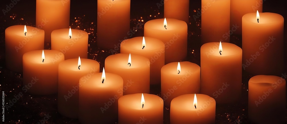 Memorial Candles Background Concept Design. Artwork Design. Digital ...