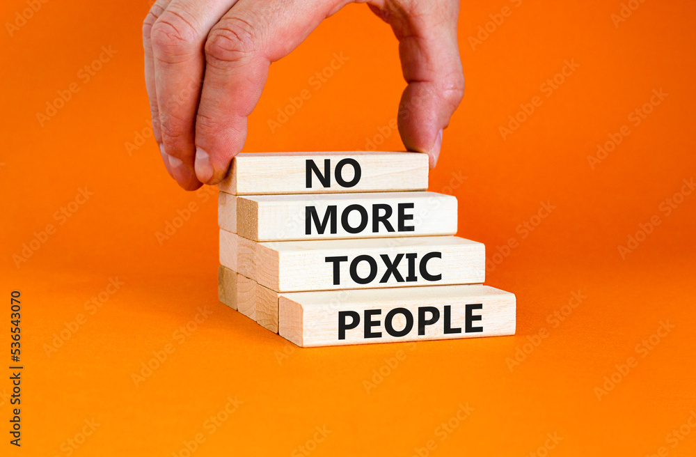 No more toxic people symbol. Concept words No more toxic people on ...