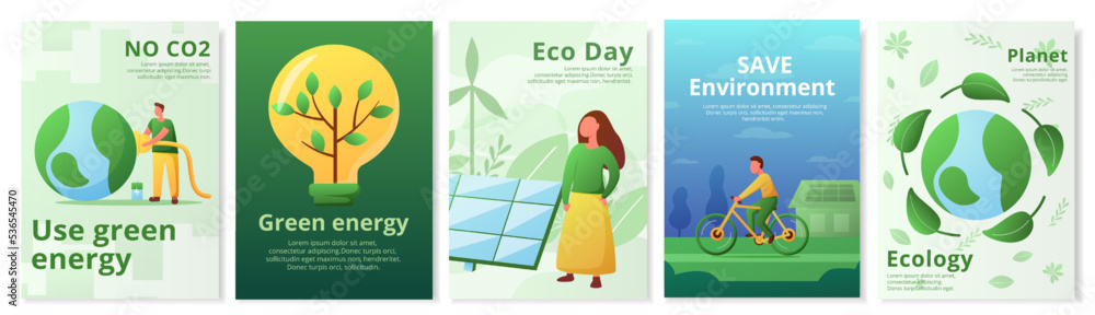 Green energy. Earth planet. Save environment. Recycle concept. Eco Day ...