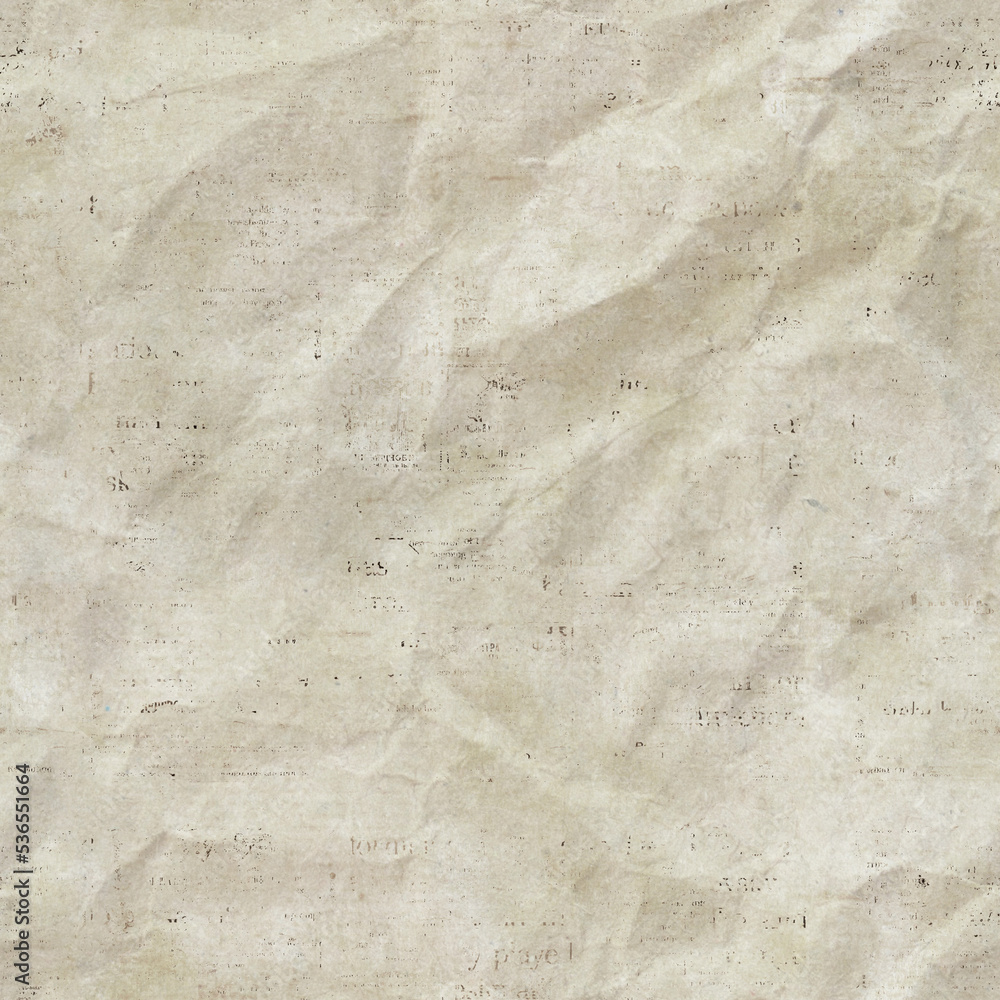 Newspaper seamless pattern with old vintage crumpled paper texture ...