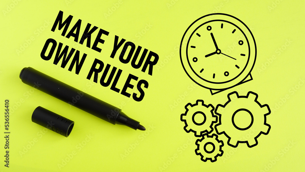 Poster Make your own rules is shown using the text – Wall Art | UkPosters