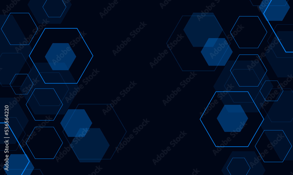 vector sci fi hexagonal futuristic pattern, innovation future ...