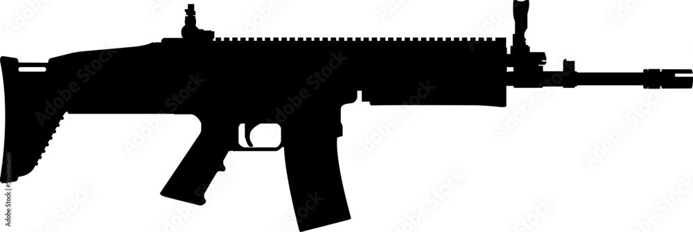 SCAR-L FN SCAR PNG , cut file, SVG , Cricut, Silhouette , Eps, Graphics ...