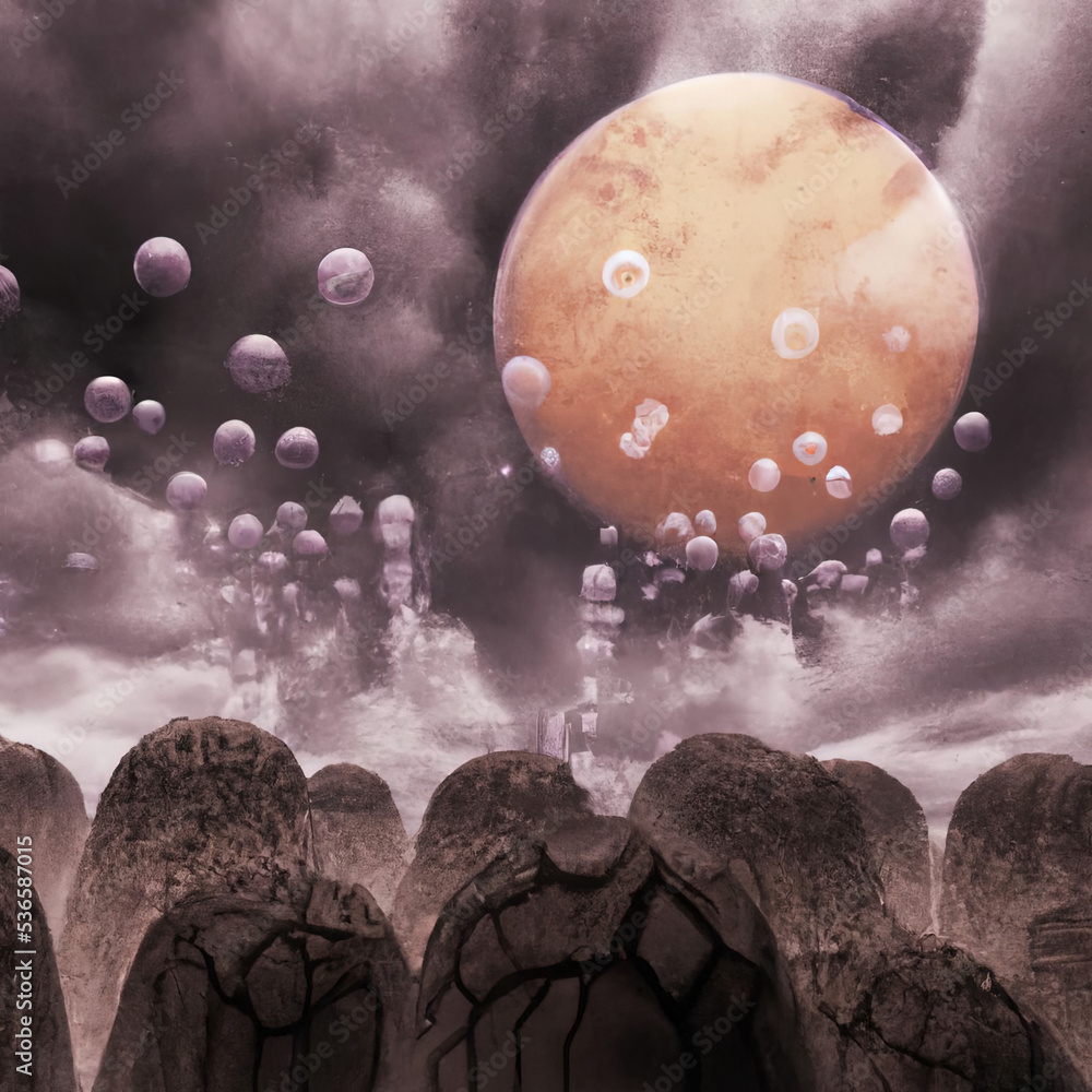 Apocalyptic religious background - the end of the world, the planet ...