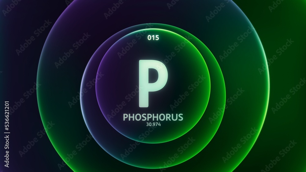 Phosphorus as Element 3 of the Periodic Table. Concept illustration on ...