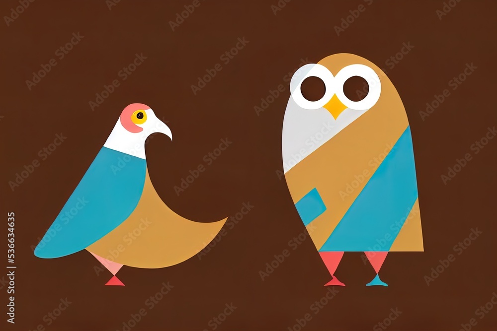 A Coffee break, 2d illustration. Morning coffee. Anthropomorphic ...