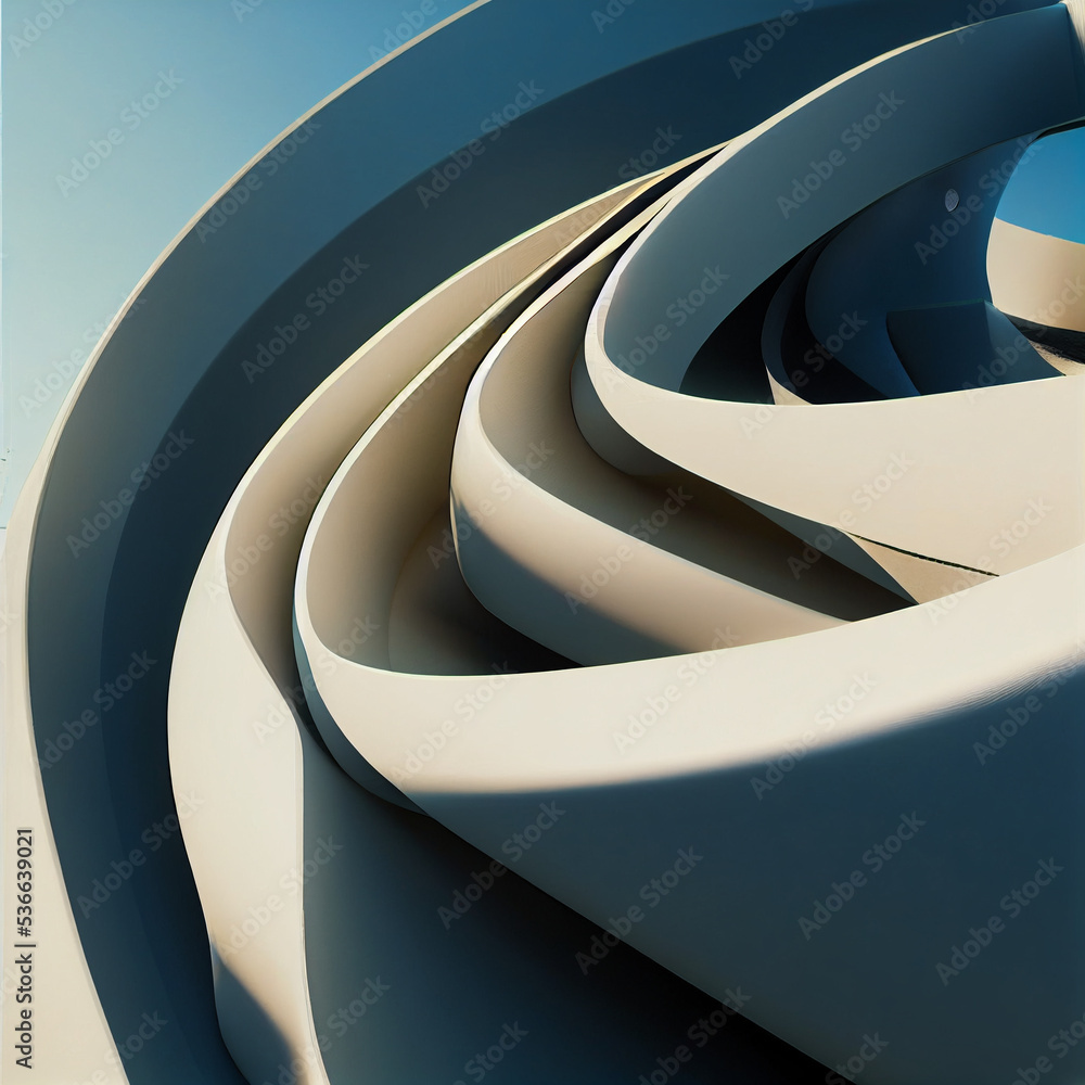Abstract Architectural Curvy Sculpture Zaha Hadid Daniel Libeskind ...