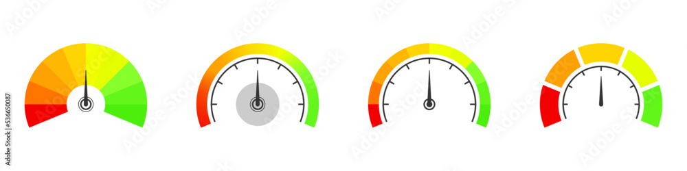 Conjunto de tableros de velocímetro. Indicador de velocidad. Tacómetro ...