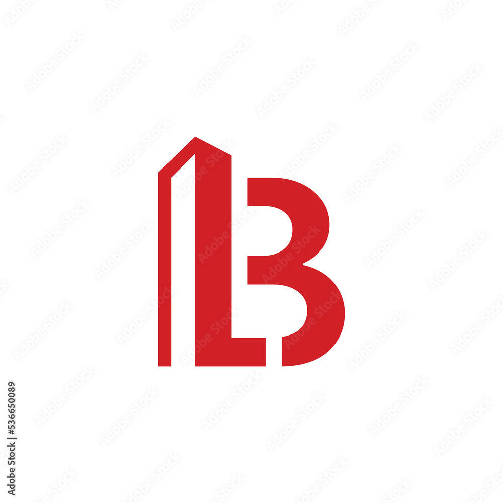 Letter LB building logo design. Building logo with letter B Stock ...