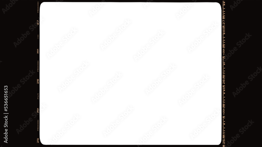 Film frame photo strip high-resolution blank filter. 35mm scan template ...