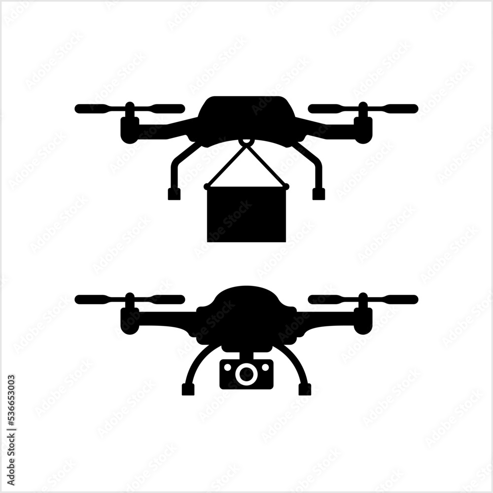 Drone Icon, Remote Controlled Aircraft Used For Image Capturing ...