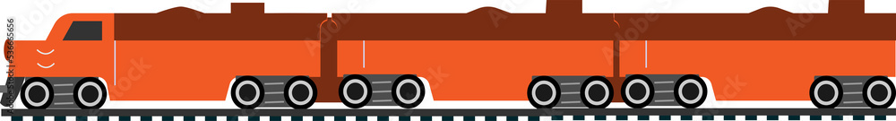 Train on track side view PNG file Stock Illustration | Adobe Stock