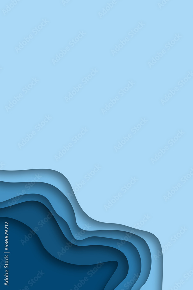 modern blue gradient background with layers and free space Stock ...