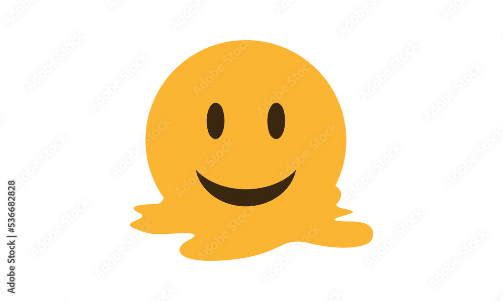 Melting Face emoji vector, Melting Face for website emoji Stock Vector ...