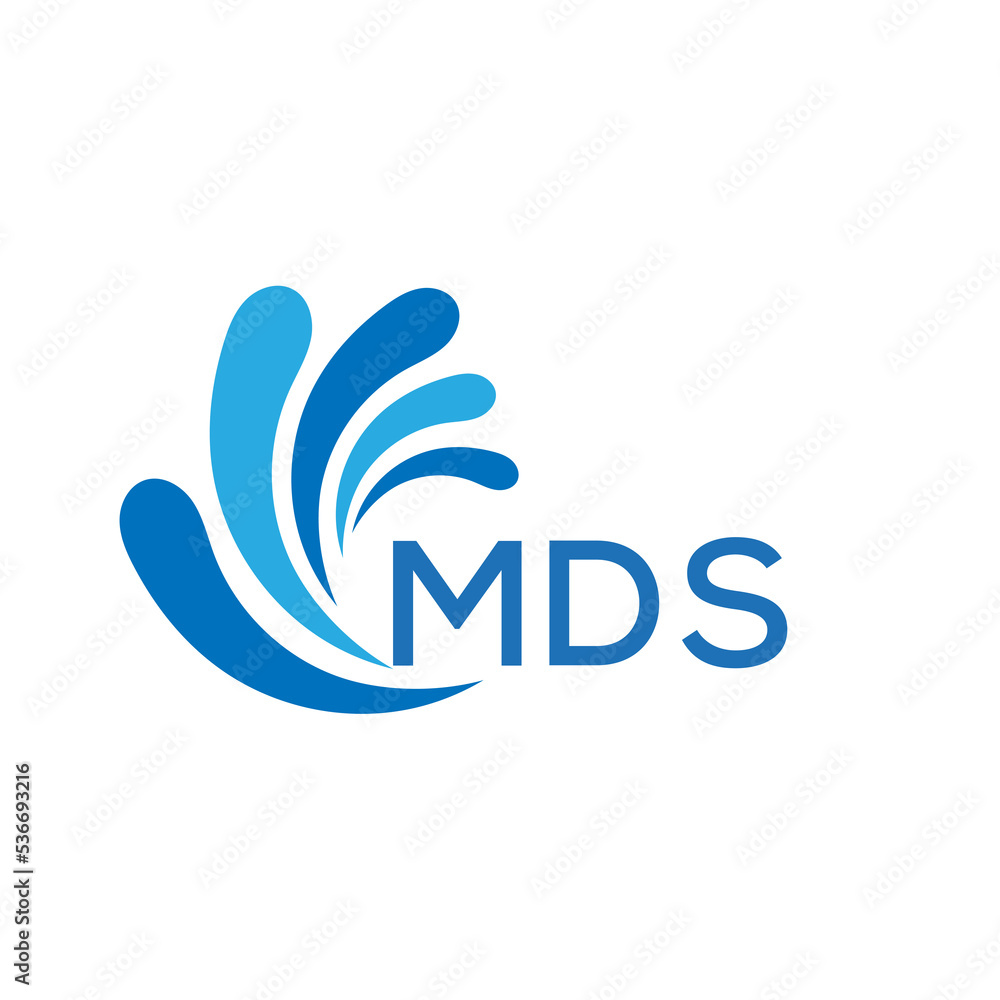 ภาพประกอบสต็อก MDS letter logo. MDS Blue Image on transparent ...