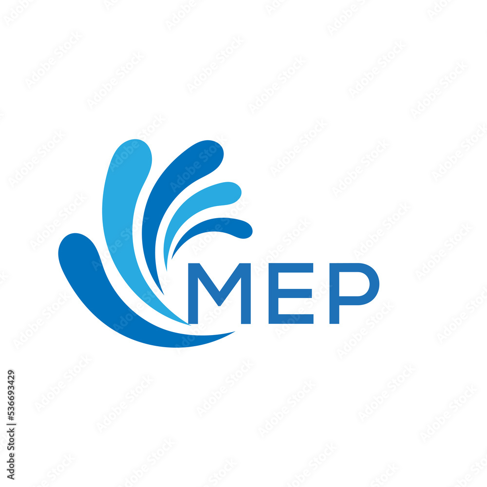 MEP letter logo. MEP Blue Image on transparent background. MEP Monogram ...