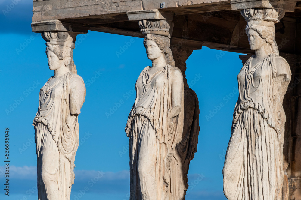 Erechtheion or Palace of Maidens at the Athens Acropolis Stock Photo ...