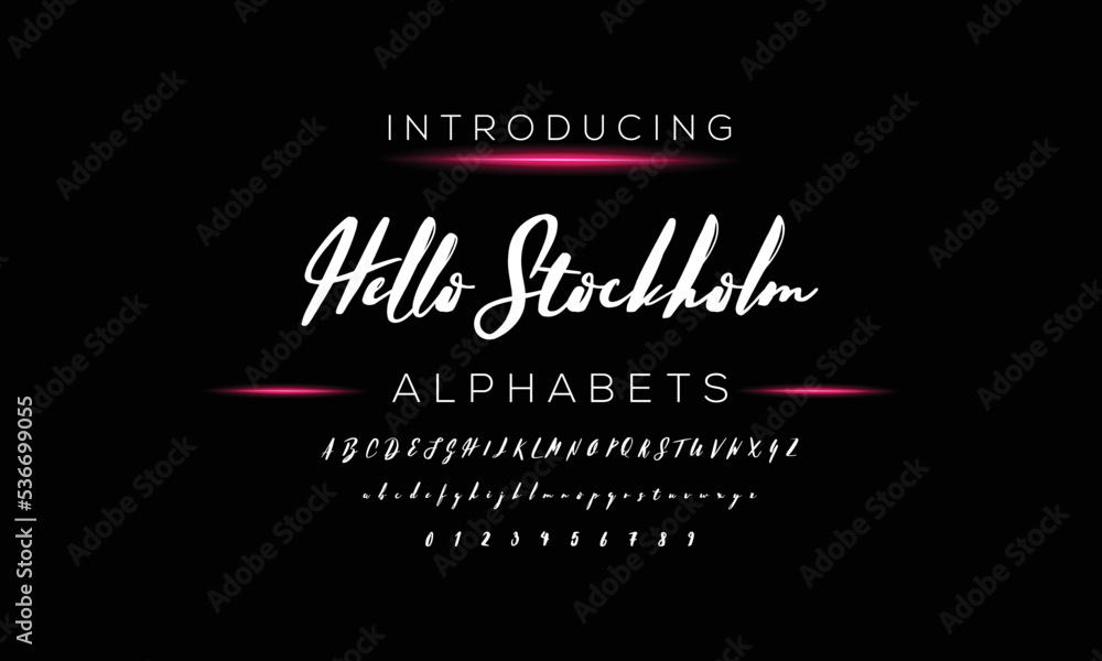 Hand drawn vector alphabet. Script font. Brush font. Isolated letters written with marker, ink ...