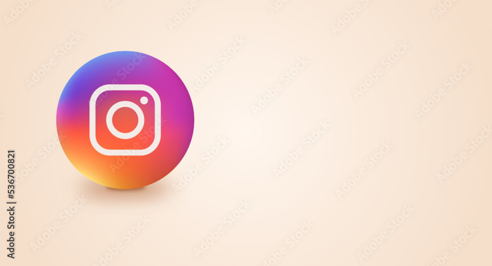 Lombok, Indonesia - October 9, 2022: 3d instagram logo with shadow ...