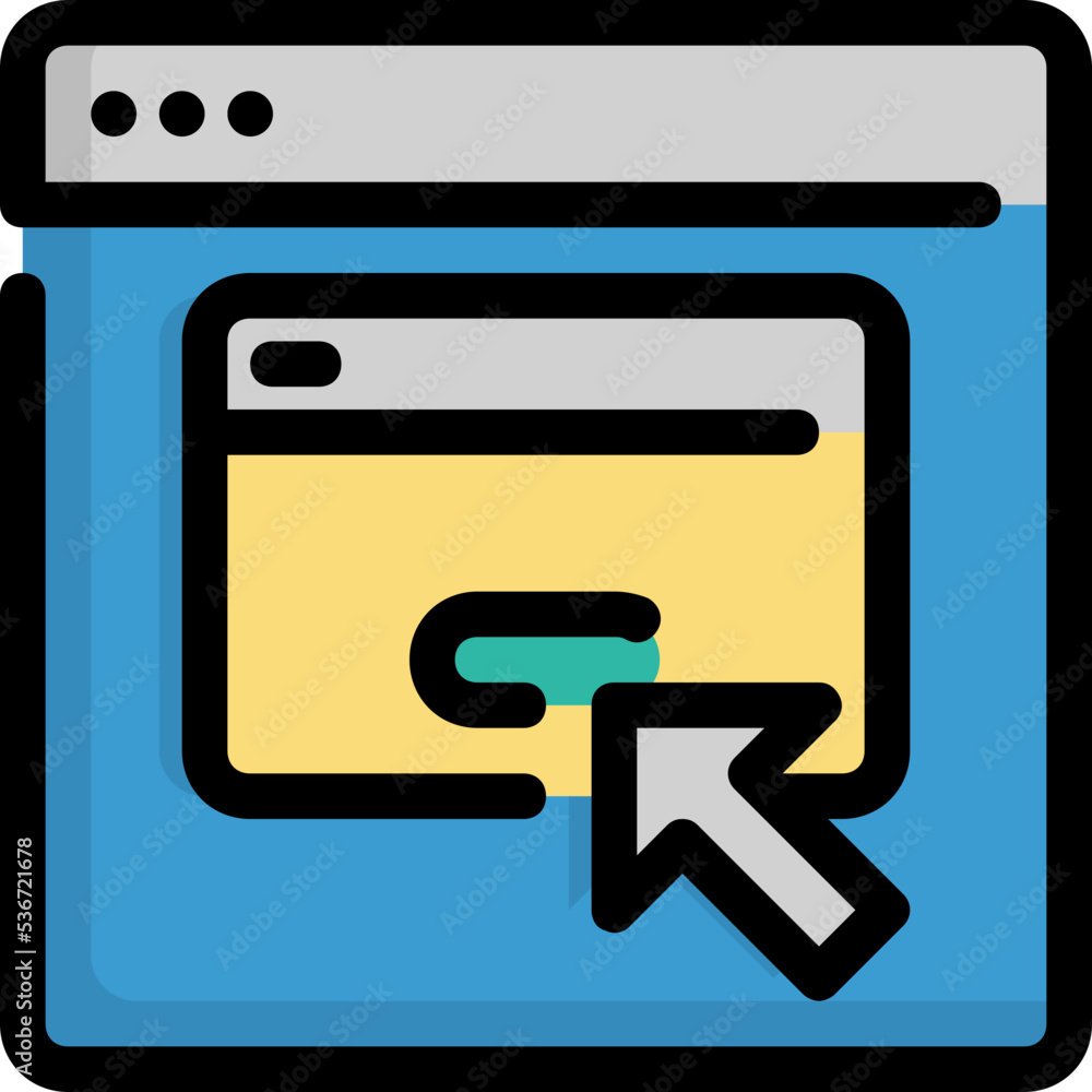 popup icon Stock Vector | Adobe Stock