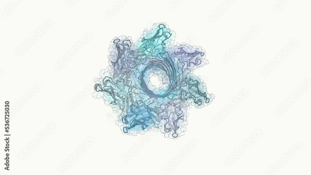 3D structure of a DNA sequencing nanopore protein - alpha-hemolysin ... 3D structure of a DNA sequencing nanopore protein - alpha-hemolysin ...