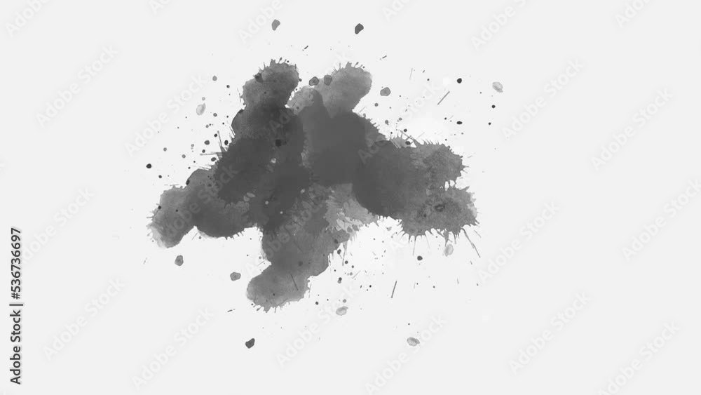 ink slow motion transition reveal. Ink Drops Transition on White ...