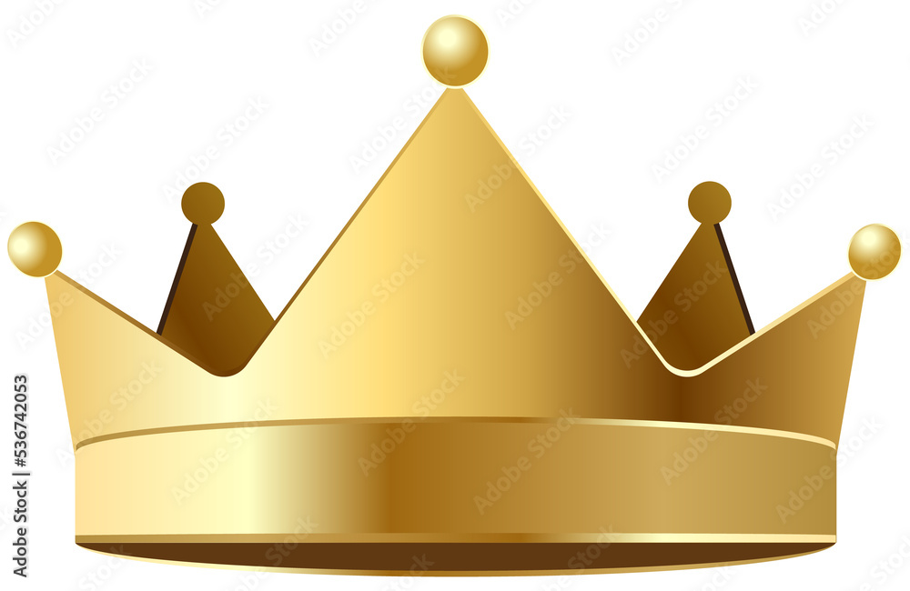 Gold crown PNG image. Stock Illustration | Adobe Stock